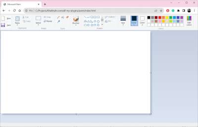 Microsoft Paint simulator plugin using JavaScript, jQuery and CSS